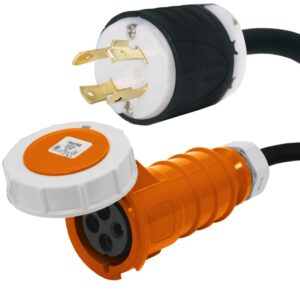 NEMA L14-20P to 420C12W Pin and Sleeve Connector - Locking Power Cords
